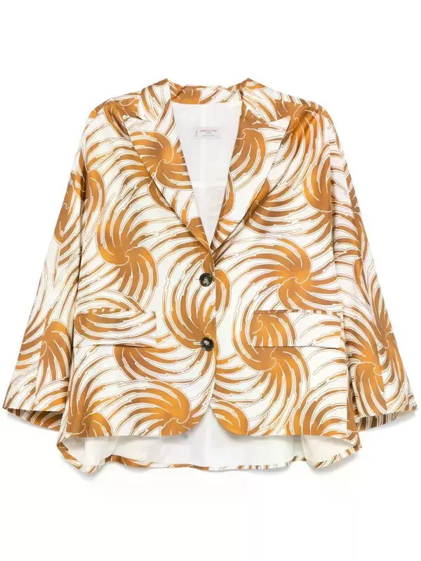 Alberto Biani Graphic-print Blazer - Neutrals