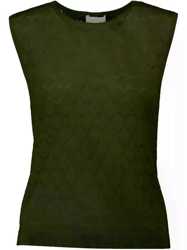 ALLUDE Knitted Top - Green