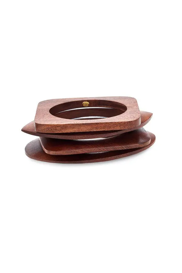 KENNETH JAY LANE Wood Bangle Set