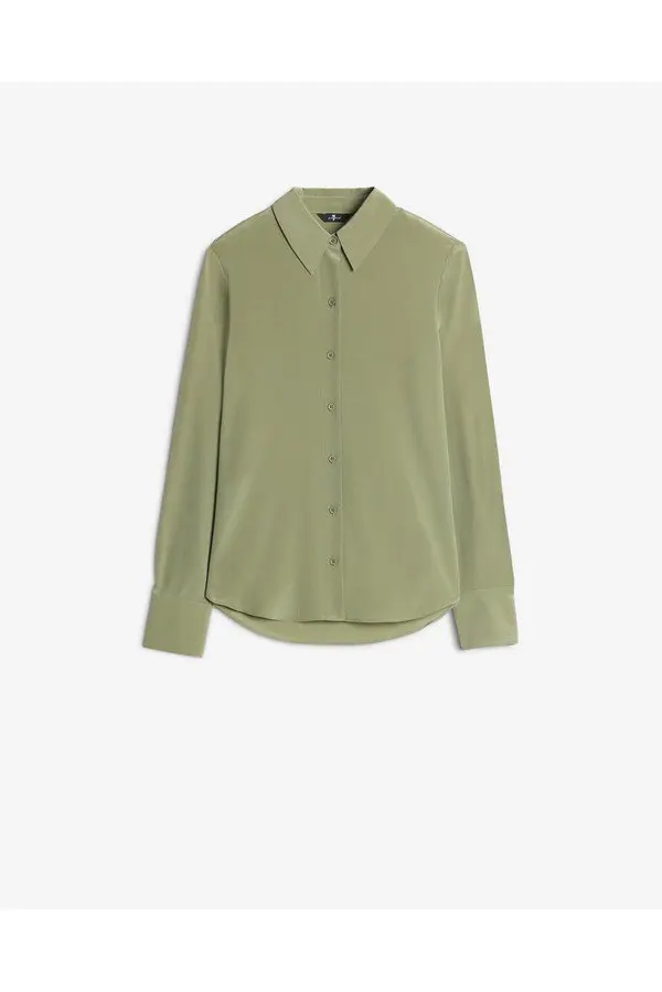 7 For All Mankind Long Sleeve Silk Blouse