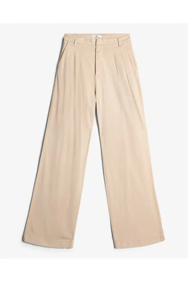 7 For All Mankind Pleated Chino Trousers - Gray