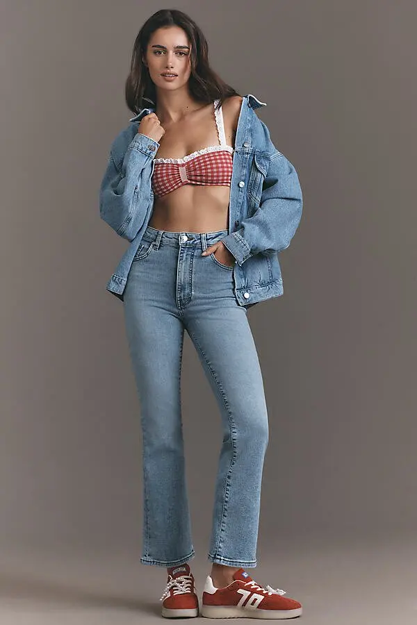 FRAME The Reboot High-rise Crop Flare Jeans