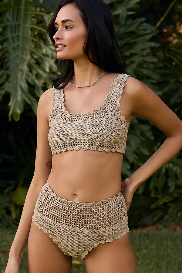 Beach Riot Andy Bikini Top - Tan