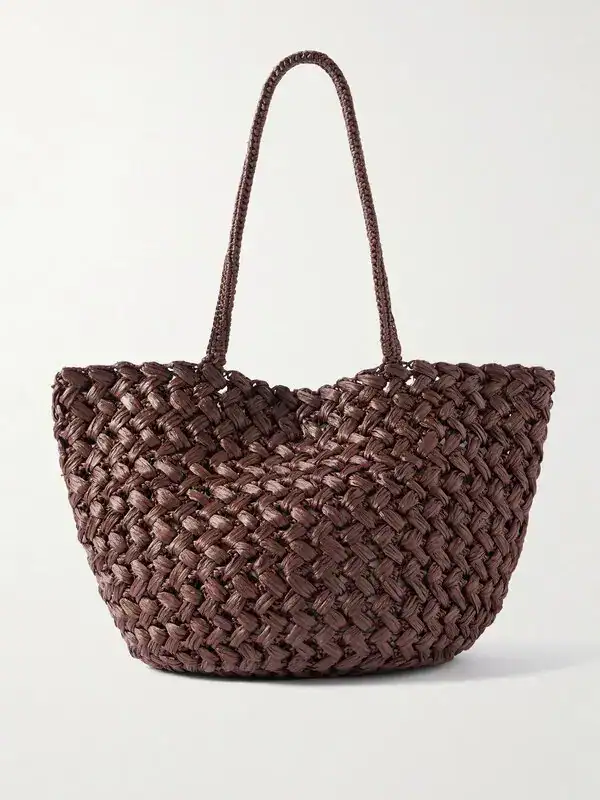 The Row Estelle Raffia Tote - Brown | Editorialist