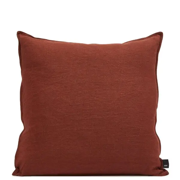 HAY Linen Cushion 50x50cm - Iron Red