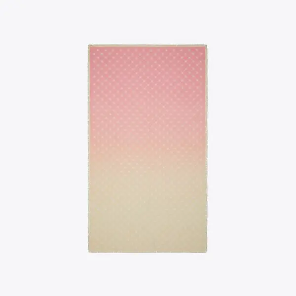 Tory Burch T Monogram Silk Oblong Scarf - Pink/yellow