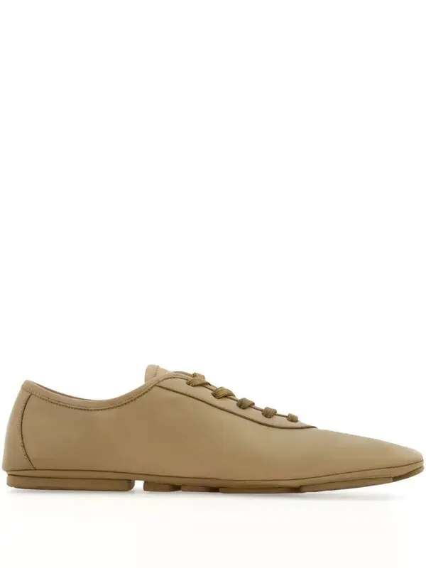 FERRAGAMO Lace-up Driver Shoes - Neutrals