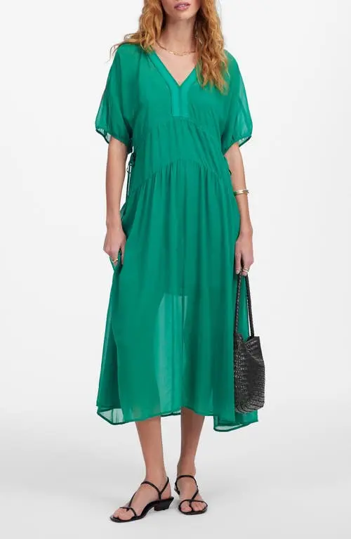 Madewell Sheer V-neck Maxi Dress