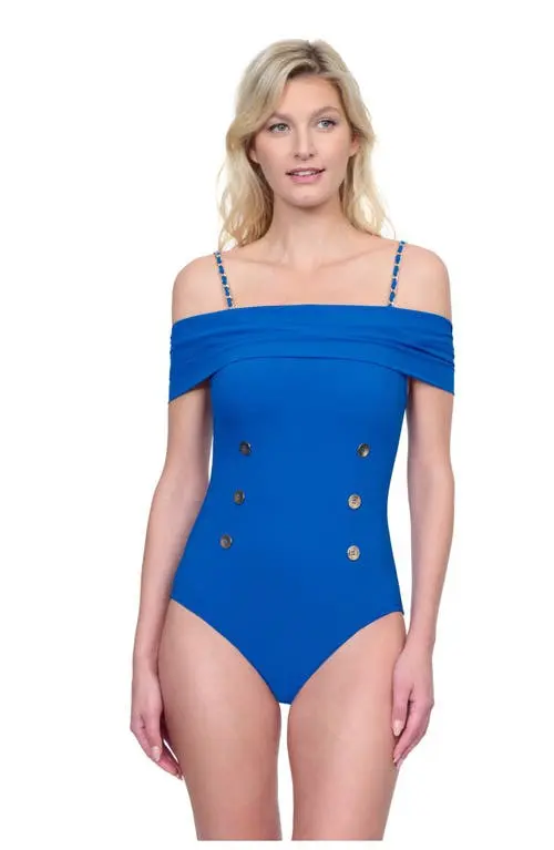 GOTTEX Monte Carlo Off Shoulder One-piece - Cobalt