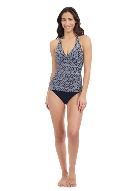 GOTTEX Plume Halter Tankini - Black White