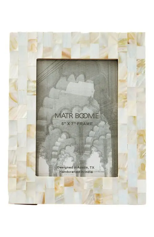 MATR BOOMIE Chitra Mother Of Pearl Picture Frame- Hand Carved Fair Trade