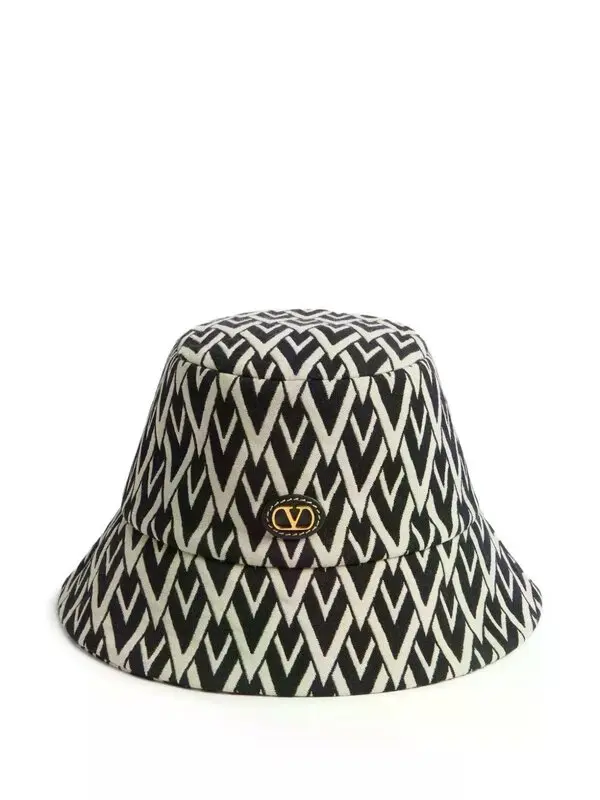 Valentino Garavani Vlogo Signature Wool Bucket Hat - Black