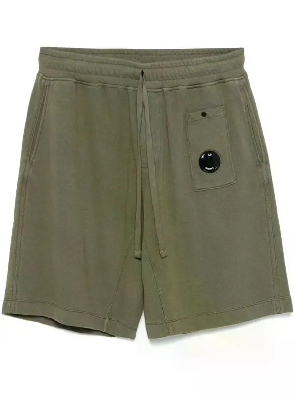 C.P. COMPANY Lens-detail Fleece Cargo Shorts