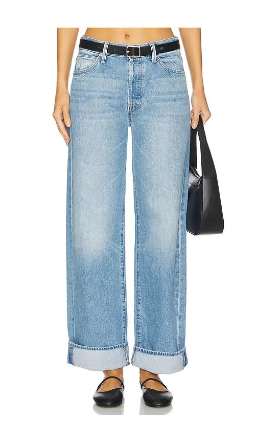MOTHER The Dodger Button Hover Cuff Jeans