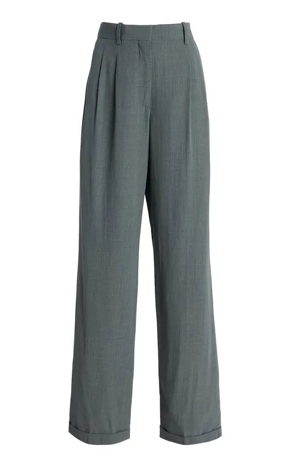 THE ROW Everhart Wool-blend Pants - Grey
