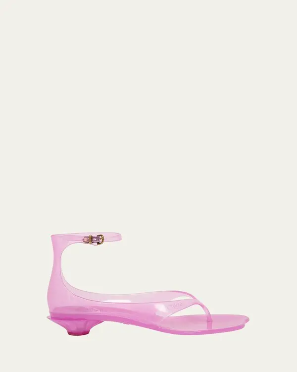 Chloé Jelly Thong Sandals - Pink Fizz