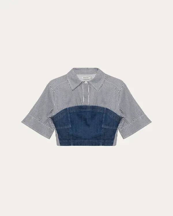 Simkhai Adams Short-sleeve Combo Shirt