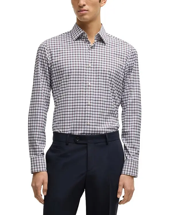 Hugo Boss Hank Kent Slim Fit Button Front Shirt - Medium Pink