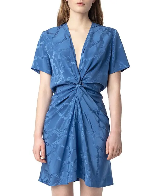 Zadig&Voltaire Rozom Jac Chaines Silk Dress - Surf