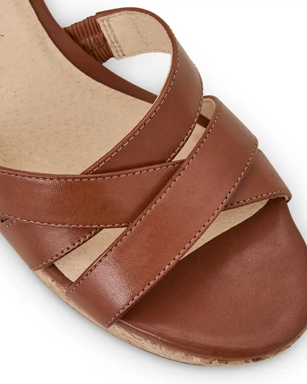 Jack Rogers Pippa Wedge Sandals - Cognac