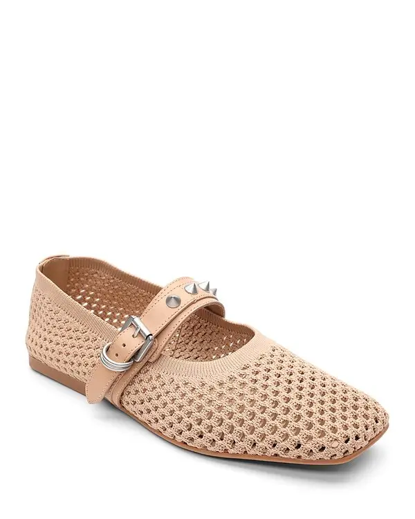 Ash Bijoux Buckled Flats - Sand/sand