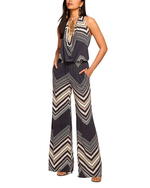 Ramy Brook Stephanie Jumpsuit - Black Chevron