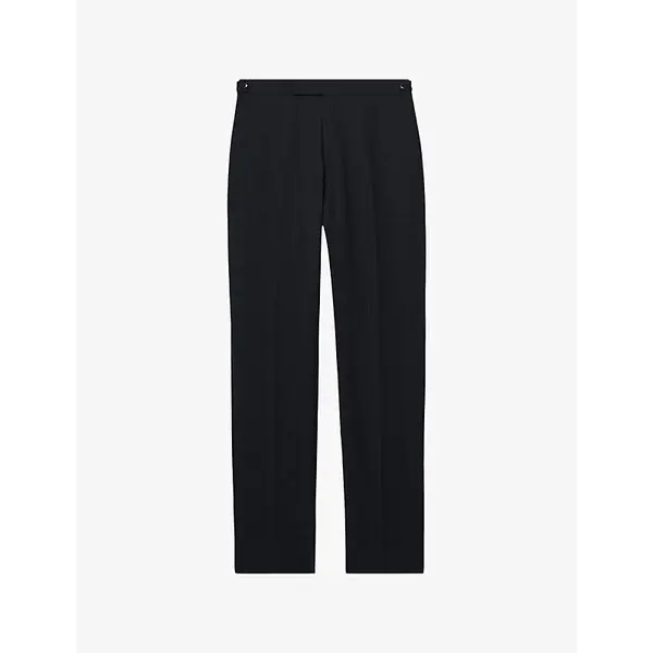 REISS Slim-fit Straight-leg Stretch Wool-blend Trousers