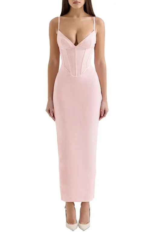 House Of Cb Romy Corset Maxi Dress - Pinkesque