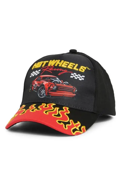 USPA ACCESSORIES Hot Wheels Flames Baseball Cap - Black