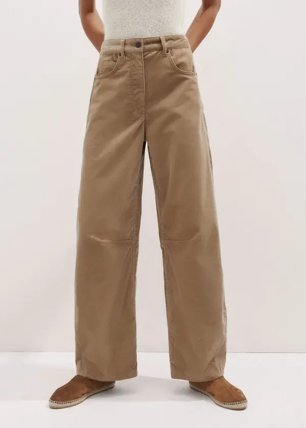 ME+EM Washed Cord Extreme Seam Pant - Latte