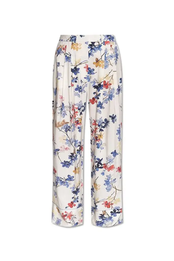 Munthe Floral Wide-Leg Pants In Beige - 29% Off | Editorialist