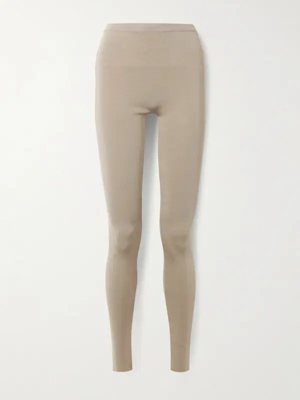FERRAGAMO Stretch-knit Leggings - Brown