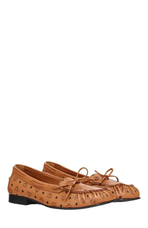 Mcm Monogram Lamb Leather Moccasin