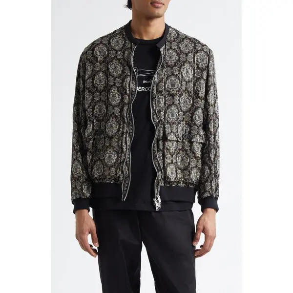 UNDERCOVERISM Print Silk-blend Blouson Jacket - Black Base