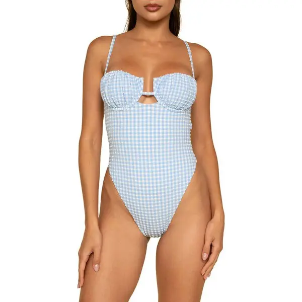 MONTCE Gingham Underwire One-piece Swimsuit