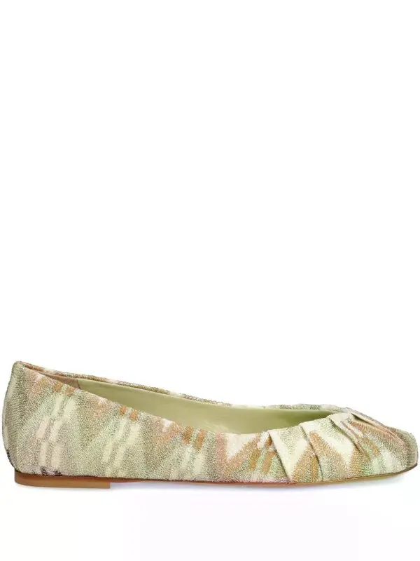 Missoni Pleated Front Ballerinas