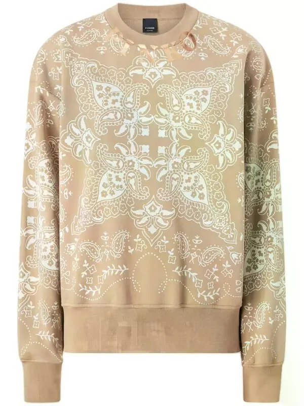 Pinko Printed Sweatshirt - Neutrals