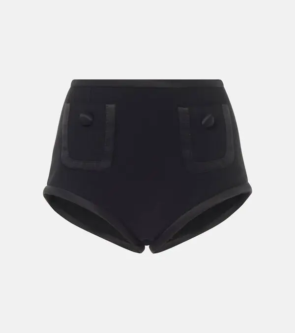 Dolce & Gabbana High-rise Wool And Silk Shorts