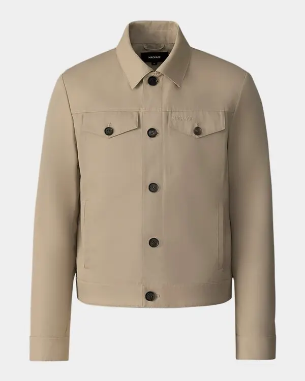 Mackage Nash-co Twill Trucker Jacket - Lt Camel