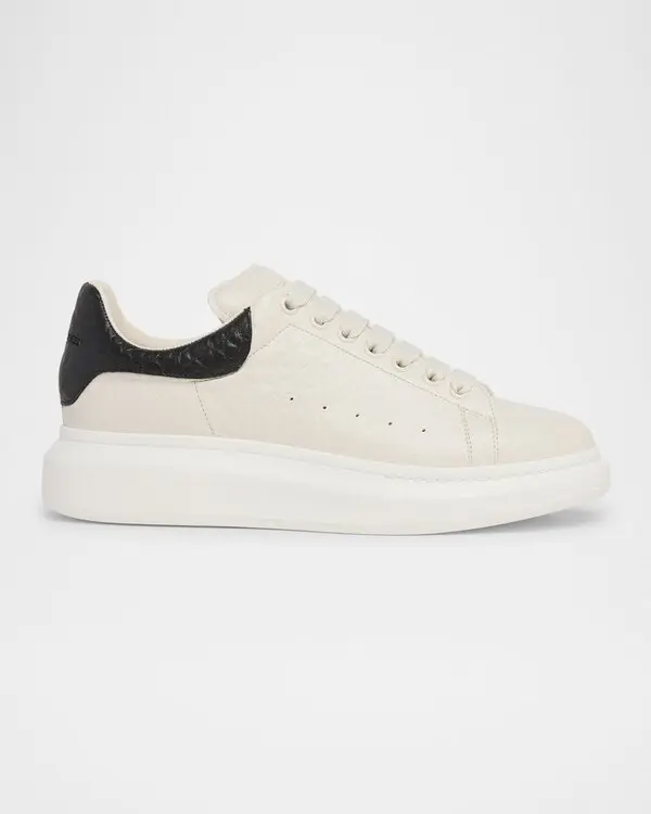 Alexander McQueen Oversized Grainy Leather Low-top Sneakers