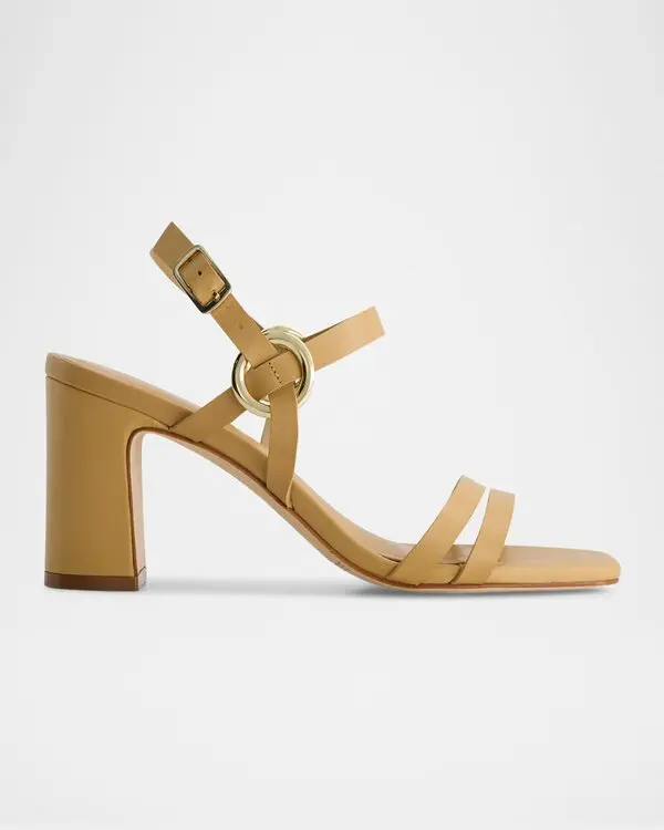 Bernardo Irisa Leather Sandals - Dune Antique Calf