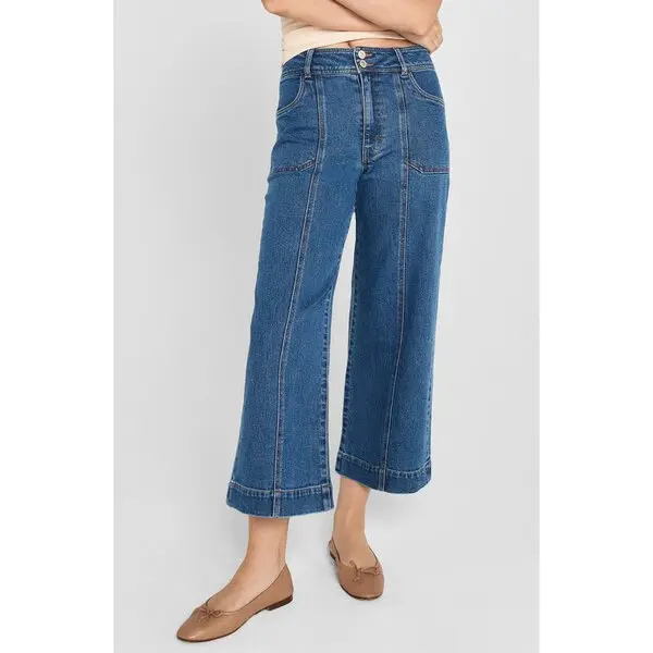 UNPUBLISHED Gemma Cruise High-waist Crop Wide-leg Jeans