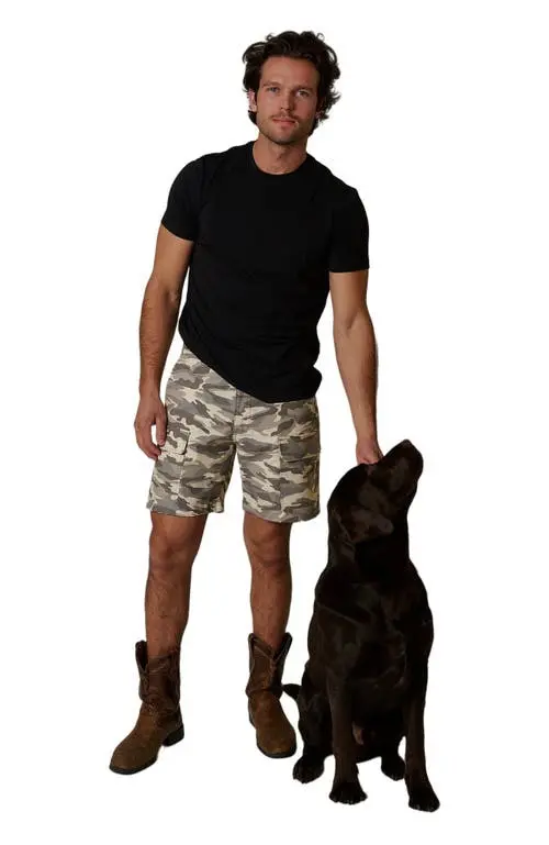 LEISURE LAB Ripstop Cargo Camo Shorts - Arctic