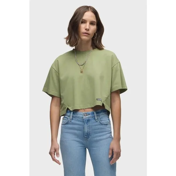 Hudson Jeans S/s Forward Seam Tee - Sage