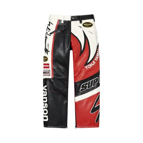 Supreme X Yohji Yamamoto X Vanson Leathers Split Pant - White