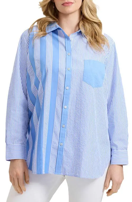 Foxcroft Mix Stripe Button-up Shirt