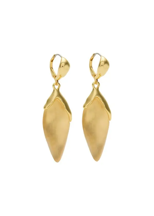 Alexis Bittar Luminous Lucite And 14kt -plated Drop Earrings - Gold