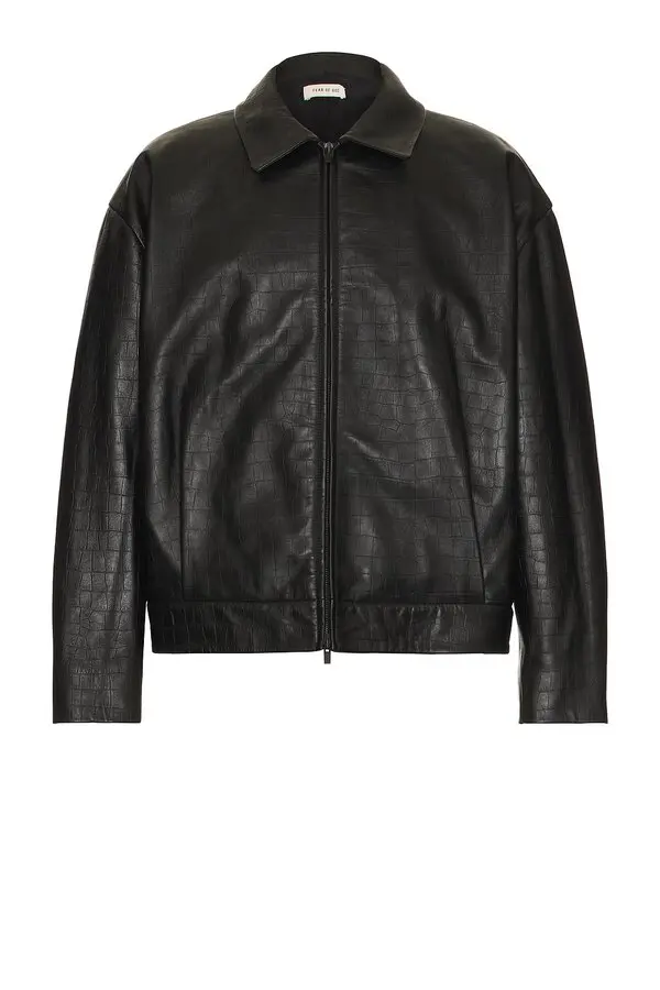 Fear Of God Leather Cropped Jacket