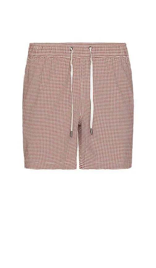 Onia Charles 7 Swim Trunk - Brick & White