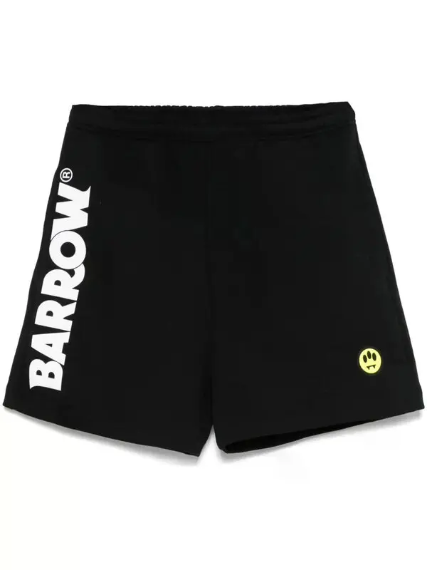 BARROW Logo-print Shorts - Black